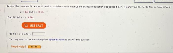 Solved Answer the question for a normal random variable x | Chegg.com