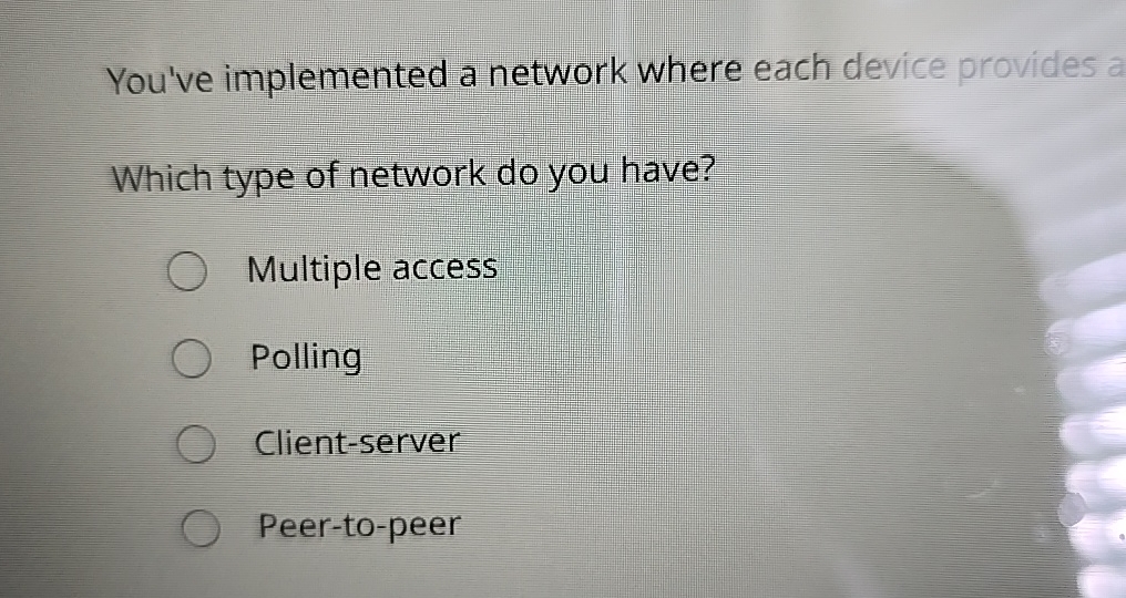 Solved You've implemented a network where each device | Chegg.com