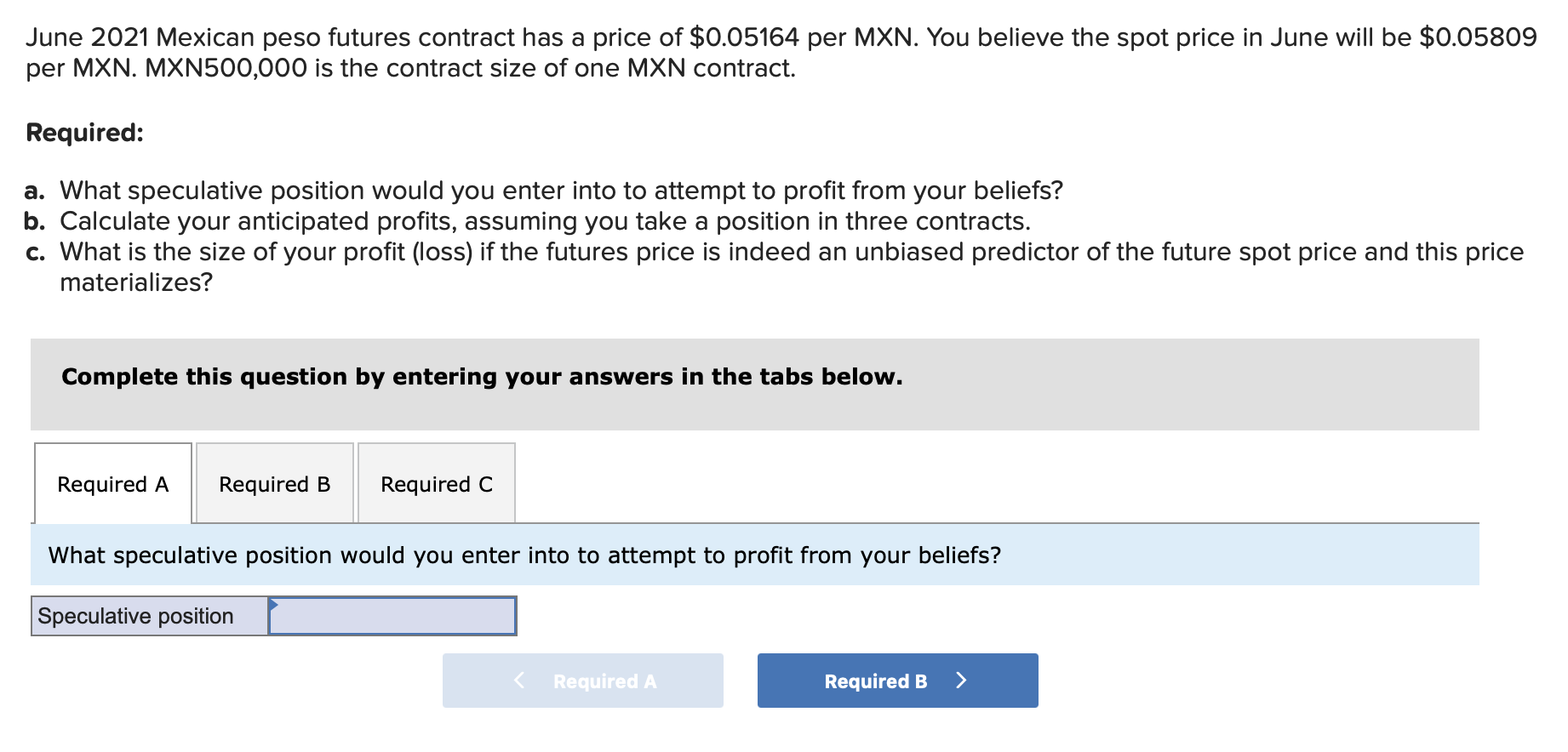 Solved June 2021 ﻿Mexican peso futures contract has a price | Chegg.com