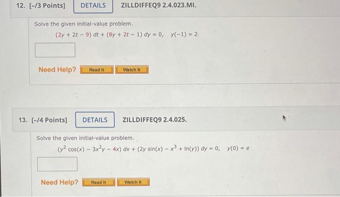 Solved Solve the given initial-value problem. | Chegg.com