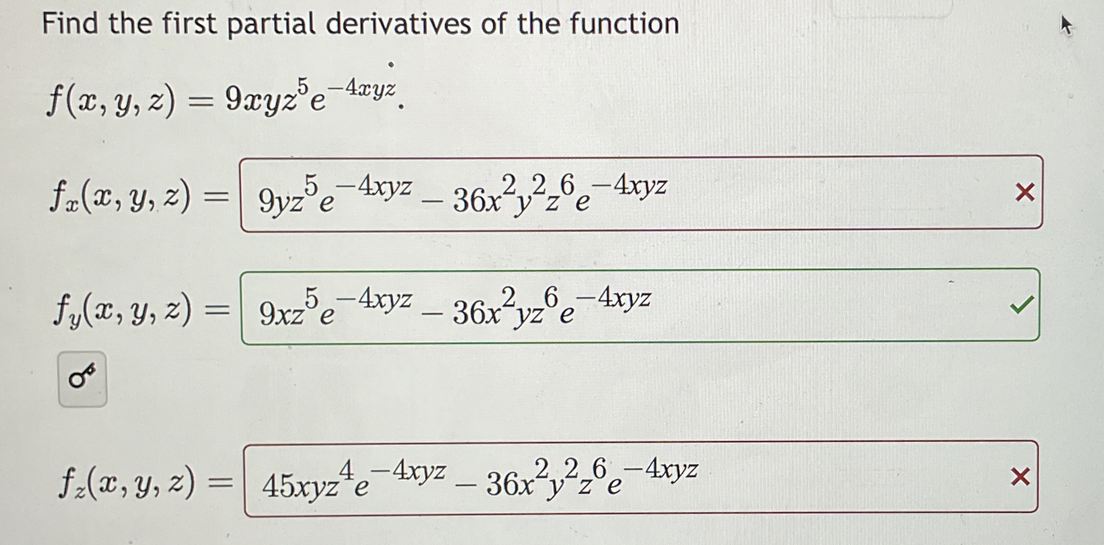 Solved Find the first partial derivatives of the | Chegg.com