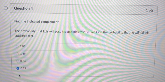 Solved find the indicated complement The probability that | Chegg.com