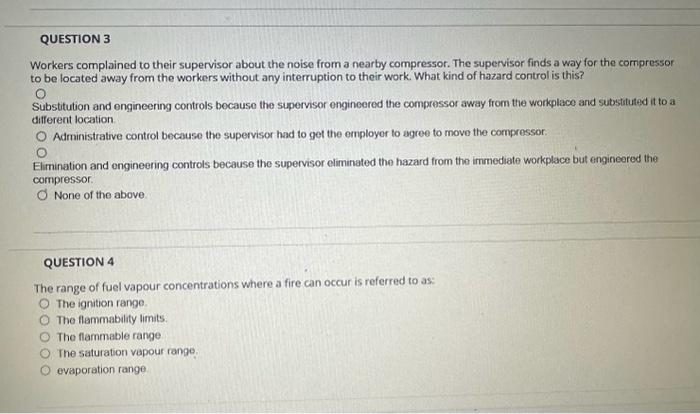 Solved An example of a substitution control is: An employee | Chegg.com