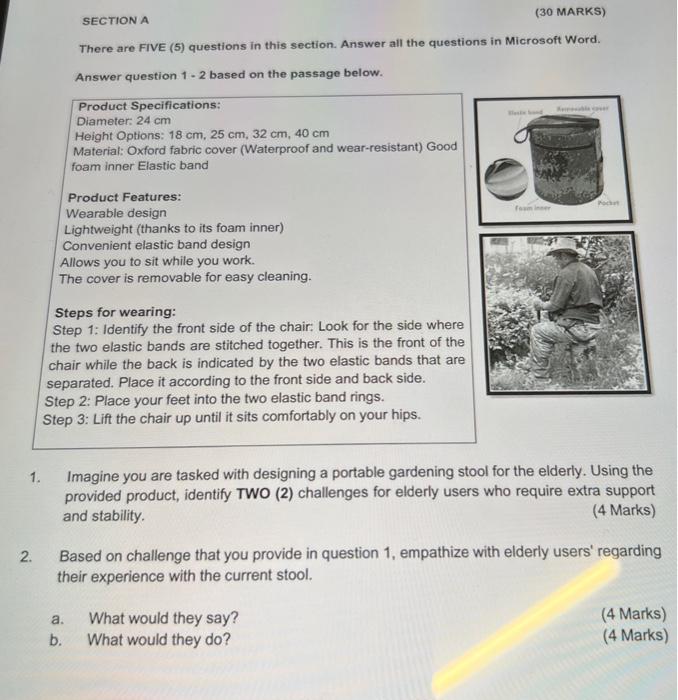 Solved SECTION A (30 MARKS) There are FIVE (5) questions in | Chegg.com