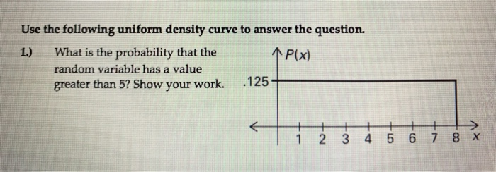 Solved Use the following uniform density curve to answer the | Chegg.com