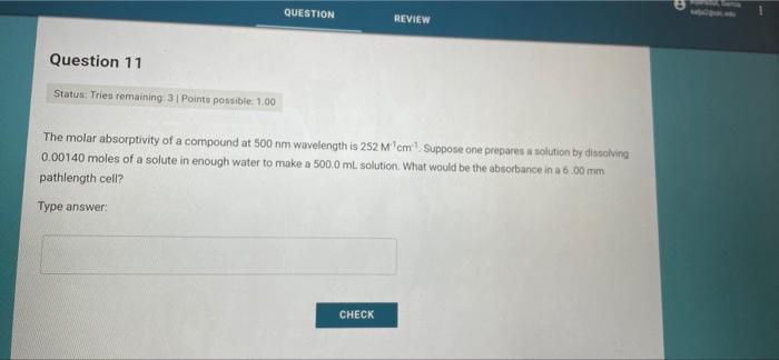 Solved Status: Tries remaining: 31 Points possible: 1.00 | Chegg.com