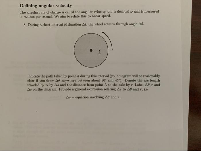 Solved Defining angular velocity The angular rate of change | Chegg.com