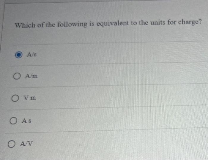 Solved Which of the following is equivalent to the units for | Chegg.com