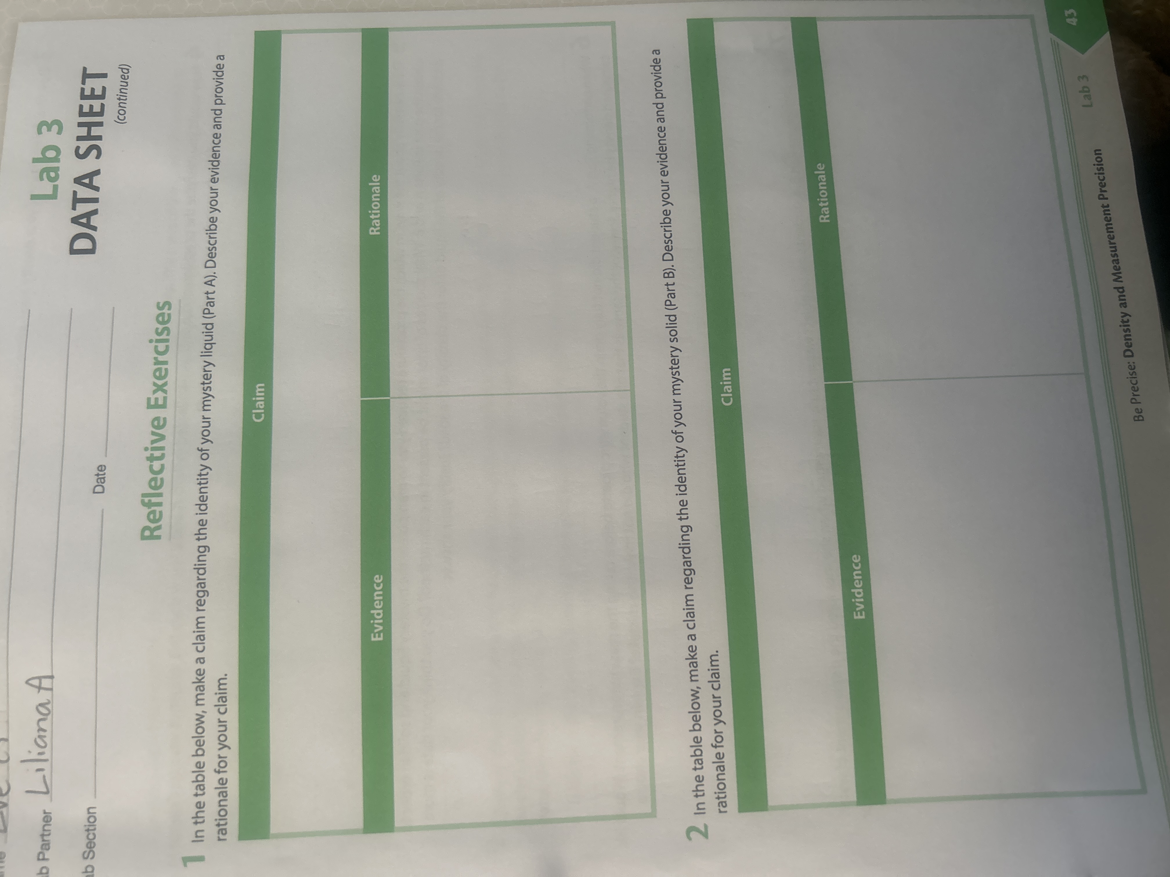 Reflective Exercises1 ﻿In the table below, make a | Chegg.com