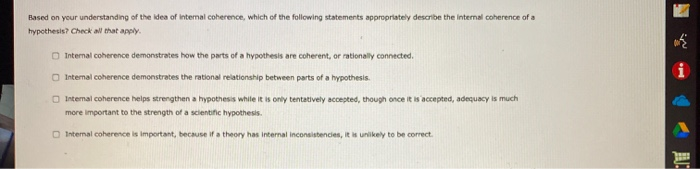 Solved Based on your understanding of the idea of internal | Chegg.com