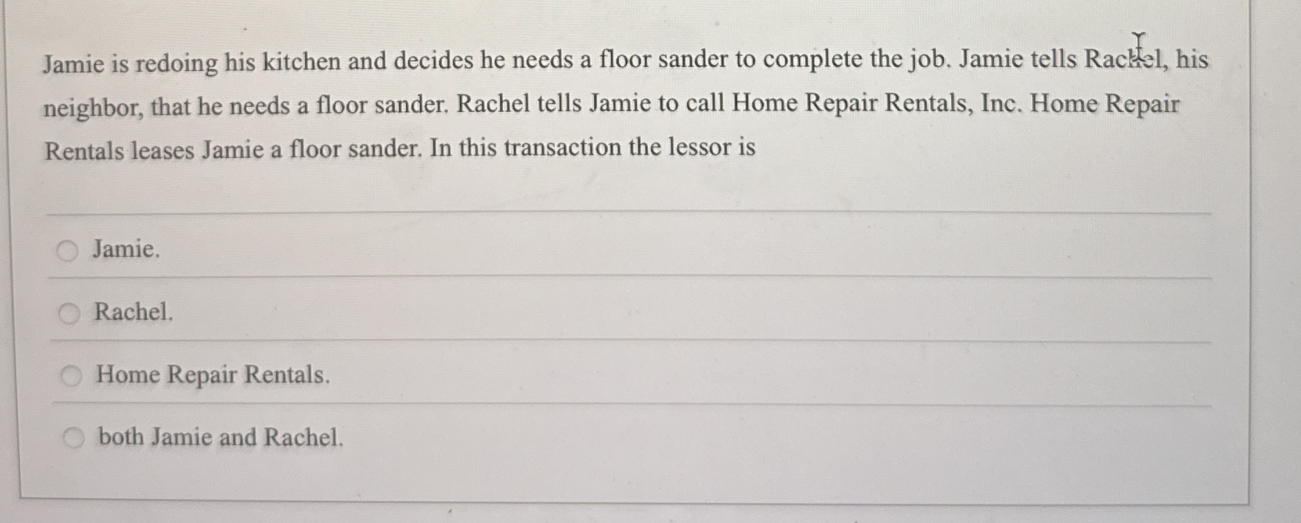 Solved Jamie is redoing his kitchen and decides he needs a | Chegg.com