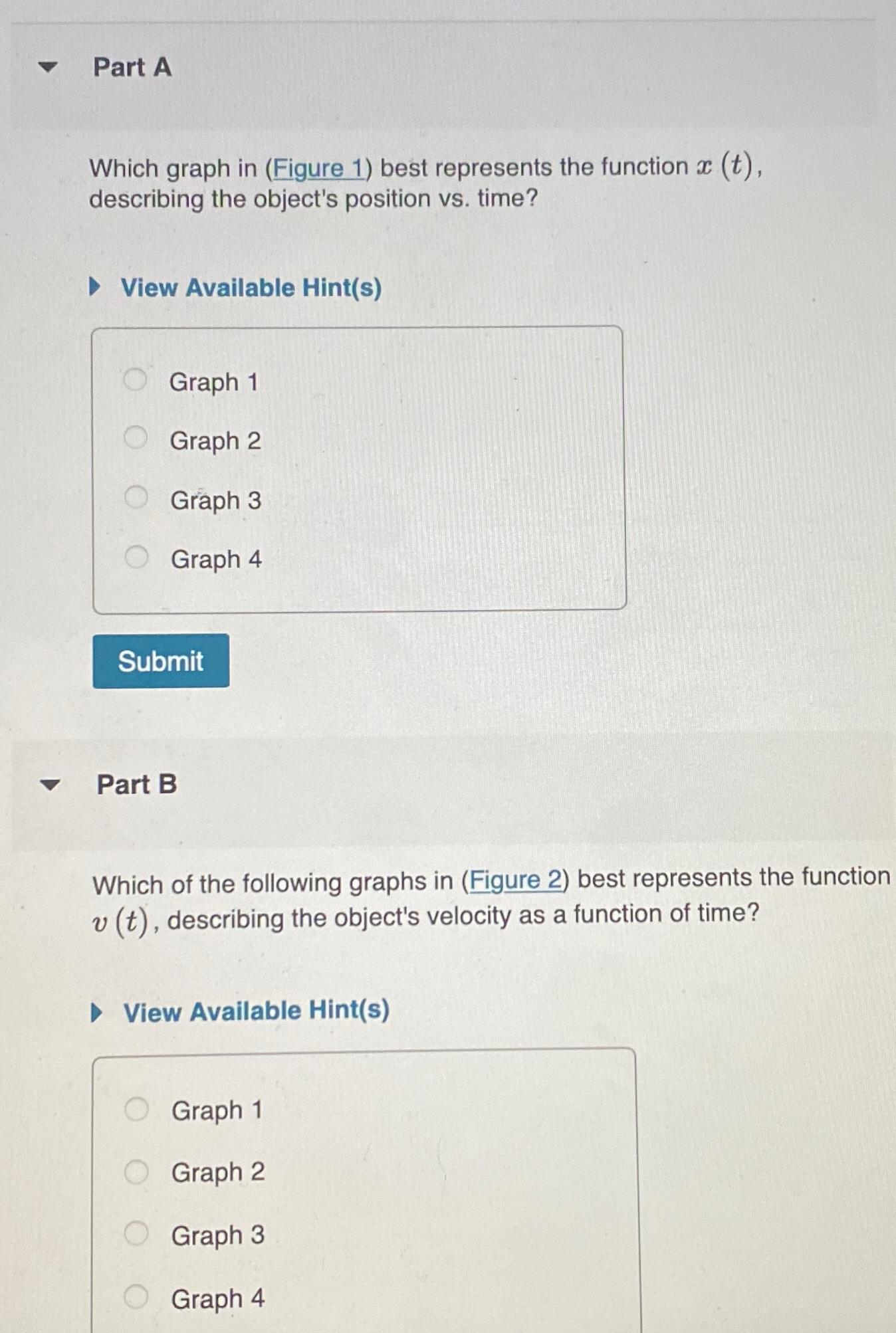 Part AWhich graph in (Figure 1) best represents the | Chegg.com Part AWhich graph in (Figure 1) best represents the | Chegg.com