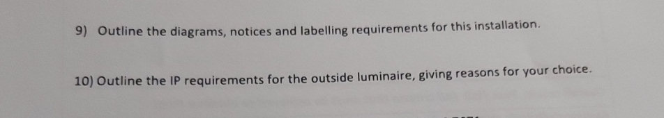 Outline the diagrams, notices and labelling | Chegg.com