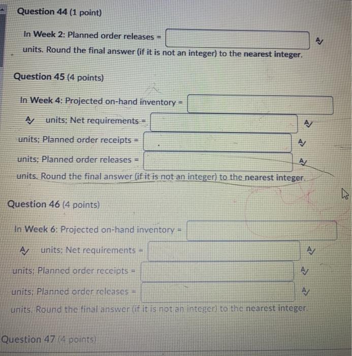 Solved A manufacturing company has a master production plan | Chegg.com