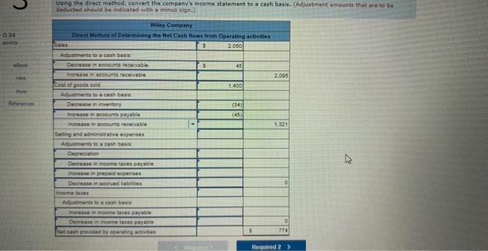 Solved Exercise 13 A.2 (Algo) Net Cash Provided by Operating | Chegg.com