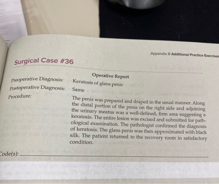Solved Appendix B Additional Practice Exercises Surgical | Chegg.com
