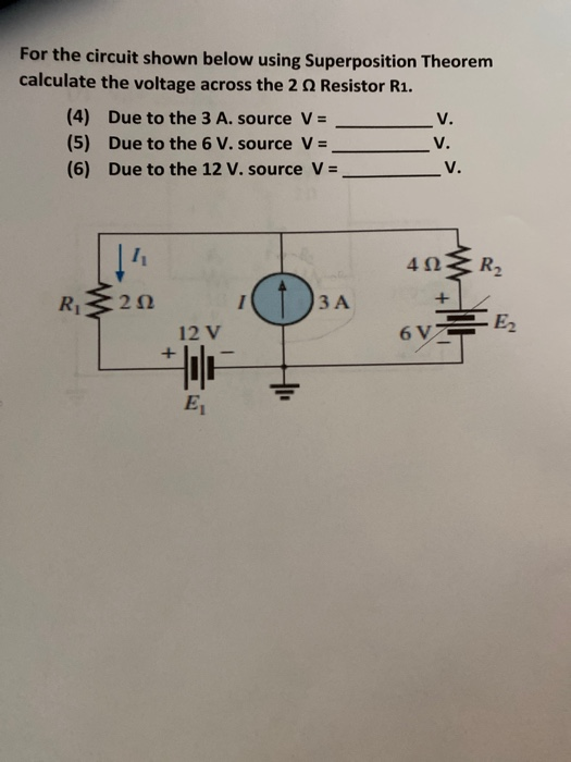 Solved For the circuit shown below using Superposition | Chegg.com