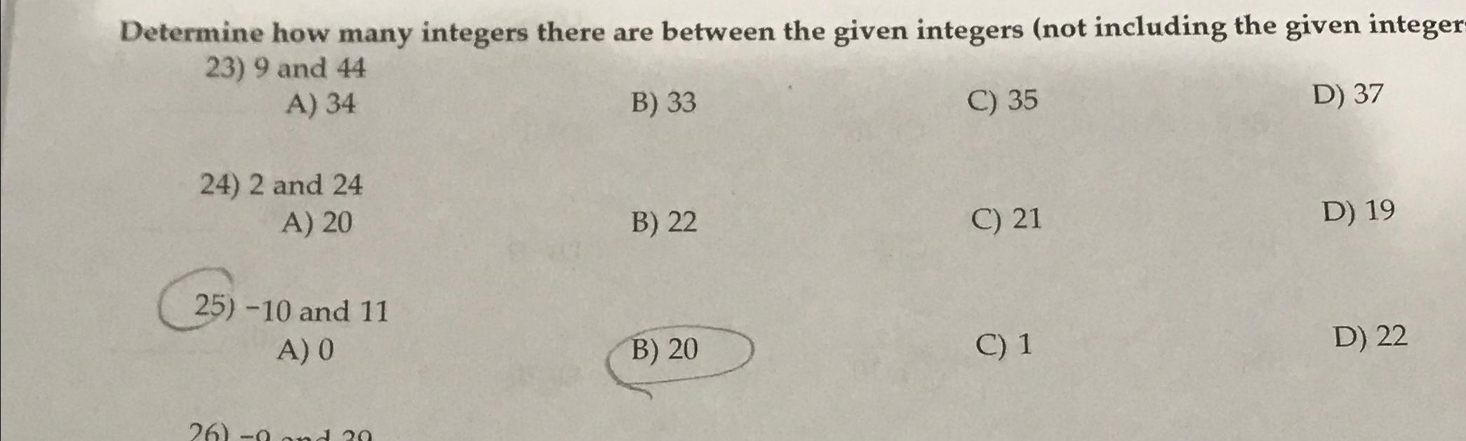 Solved Determine how many integers there are between the | Chegg.com Solved Determine how many integers there are between the | Chegg.com