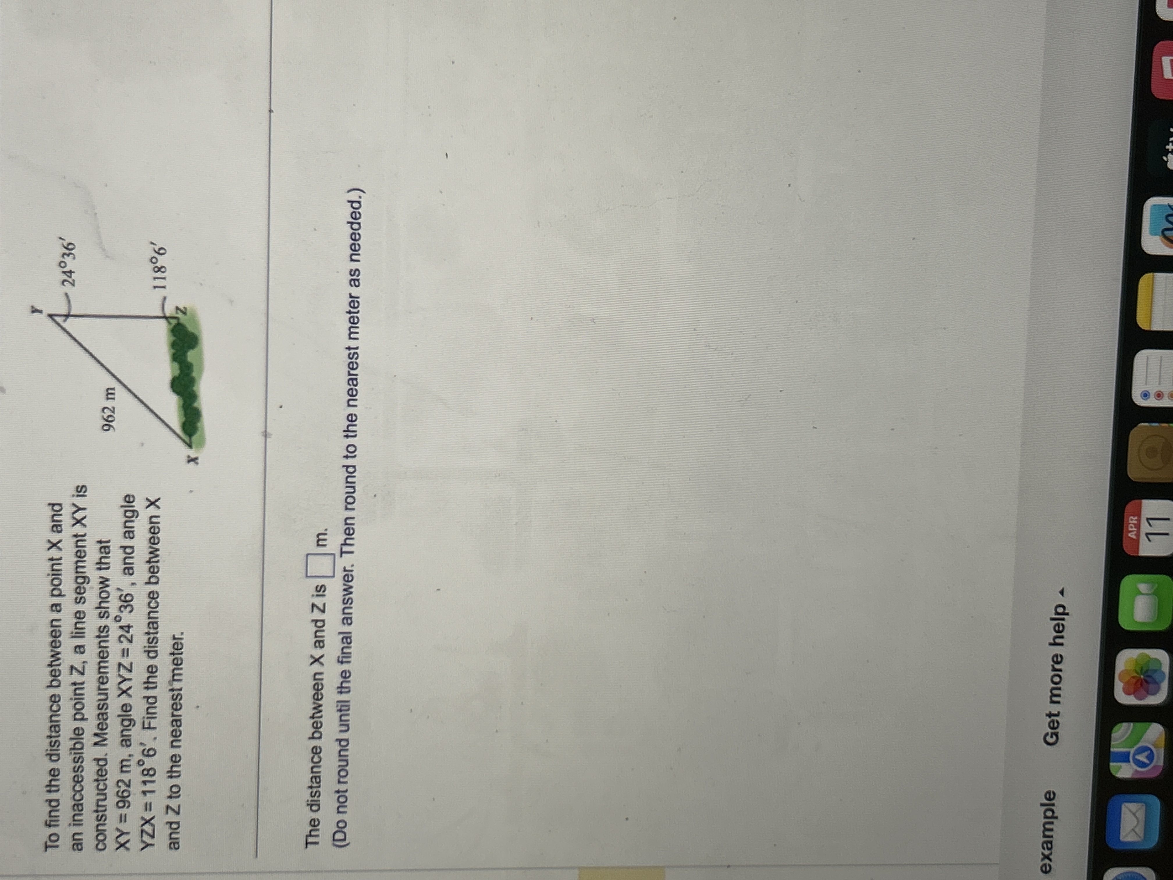 Solved To find the distance between a point x ﻿andan | Chegg.com