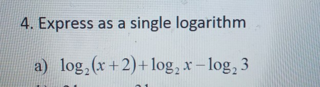 Solved 3. Express the following in expanded form: a) log: | Chegg.com