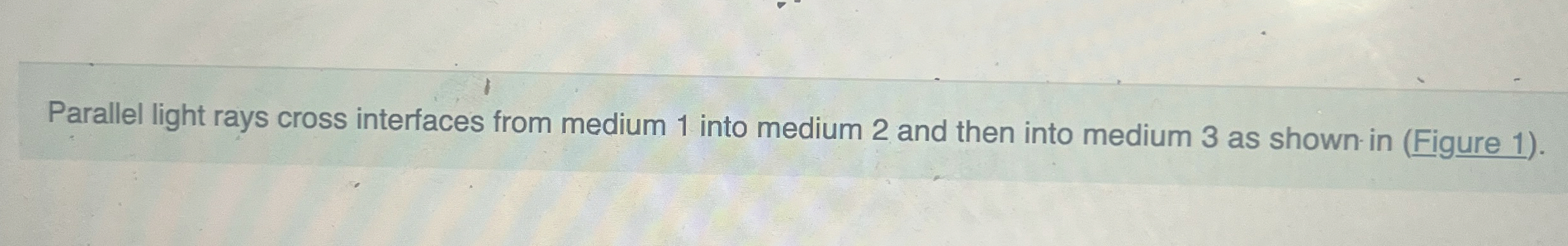 Solved Parallel light rays cross interfaces from medium 1 | Chegg.com