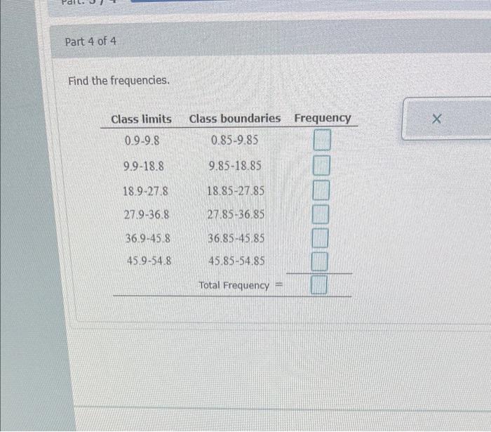 Find the frequencies. | Chegg.com