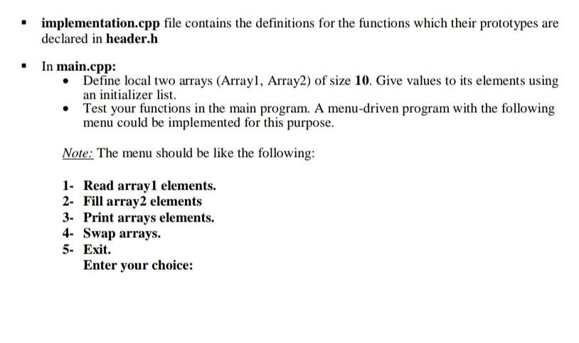 Solved Required Tasks: Write a C++ program that has three | Chegg.com