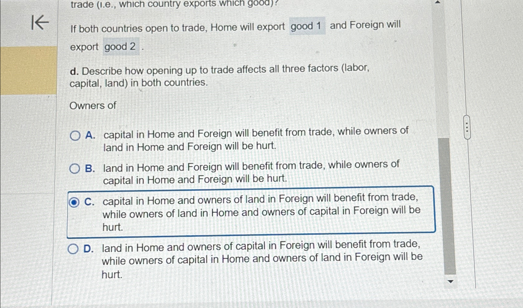 Solved If both countries open to trade, Home will export | Chegg.com