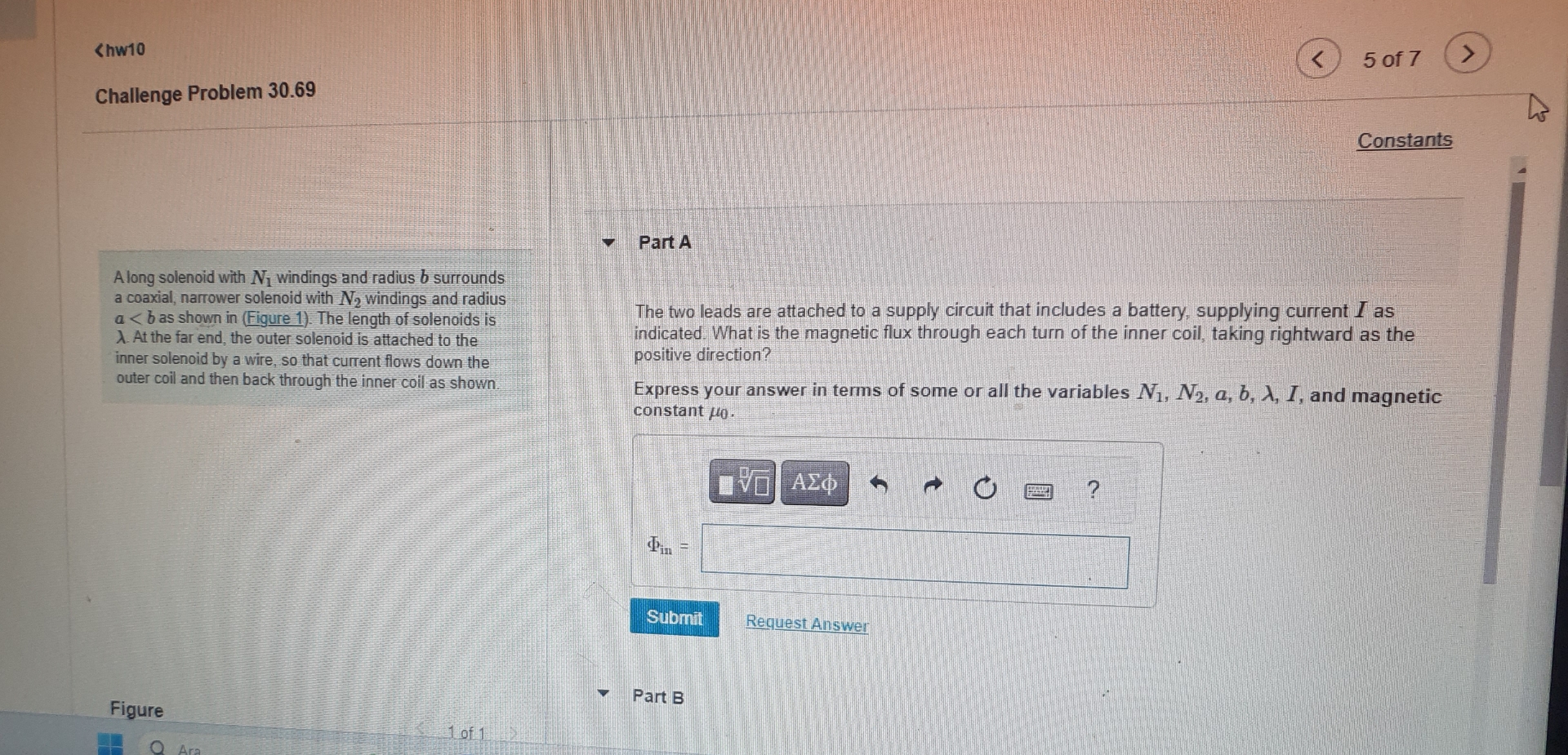 Solved bN2λIN1,N2,a,b,λ,Iμ0a as ﻿shown in (Figure 1). ﻿The | Chegg.com
