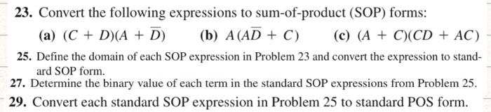 Solved 23. Convert the following expressions to | Chegg.com