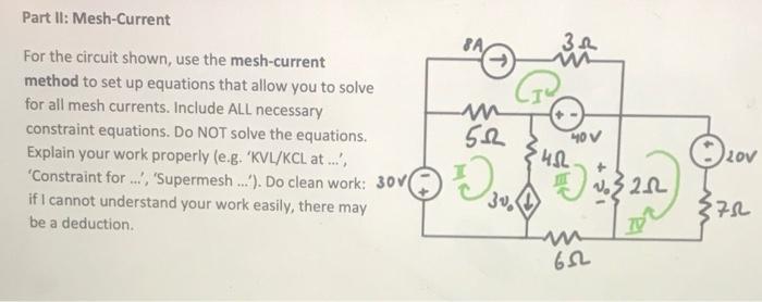 Solved Part 1: Node-Voltage 32 0 52 40V For the circuit | Chegg.com