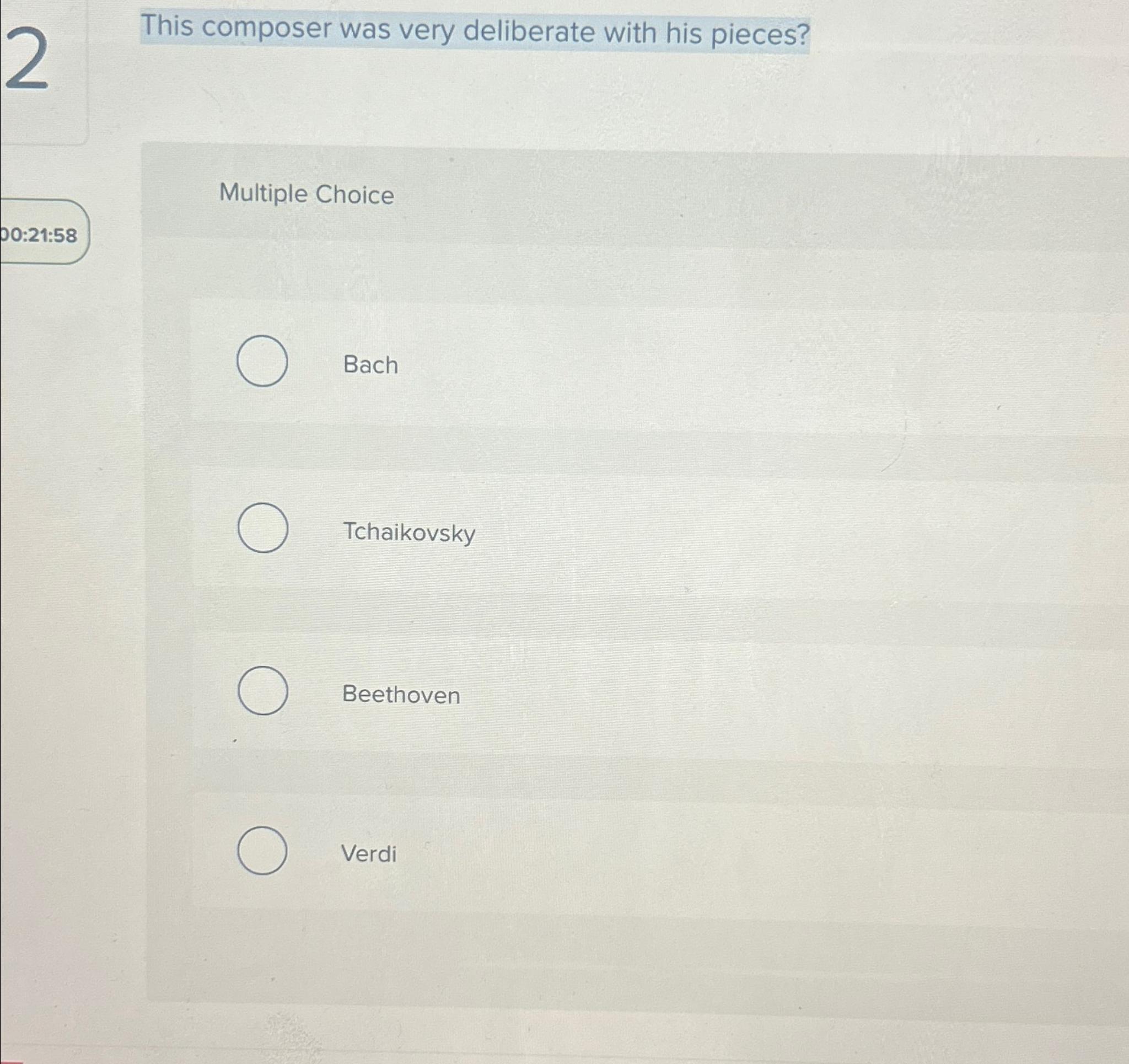 Solved This composer was very deliberate with his | Chegg.com