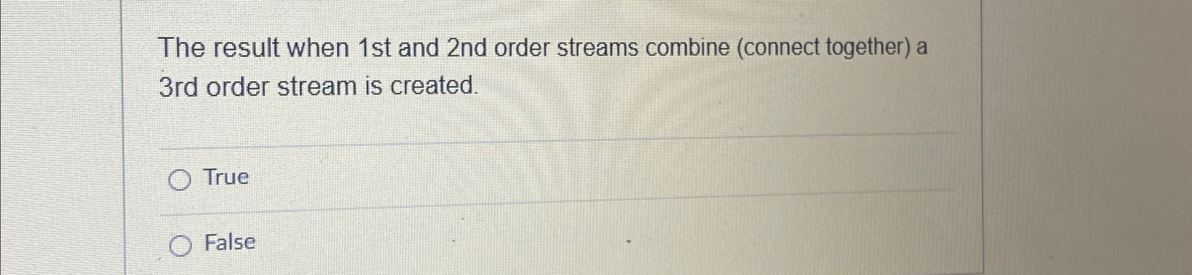 Solved The result when 1st and 2nd order streams combine | Chegg.com