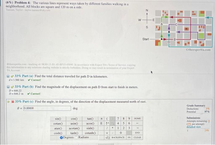 Solved (6\%) Problem 4: The various lines represent ways | Chegg.com