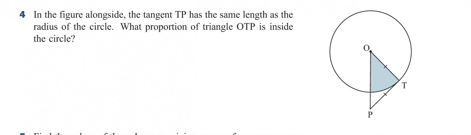 Solved 4 ﻿In the figure alongside, the tangent TP ﻿has the | Chegg.com