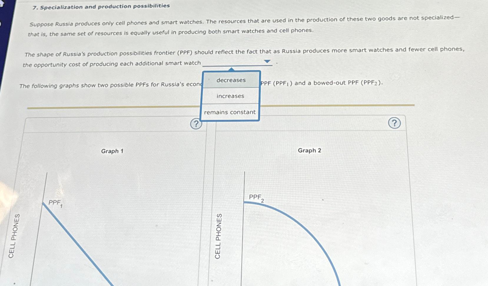 Solved Specialization and production possibilities that is, | Chegg.com
