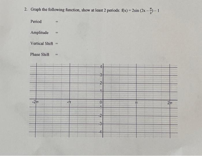 Solved 2. Graph the following function, show at least 2 | Chegg.com