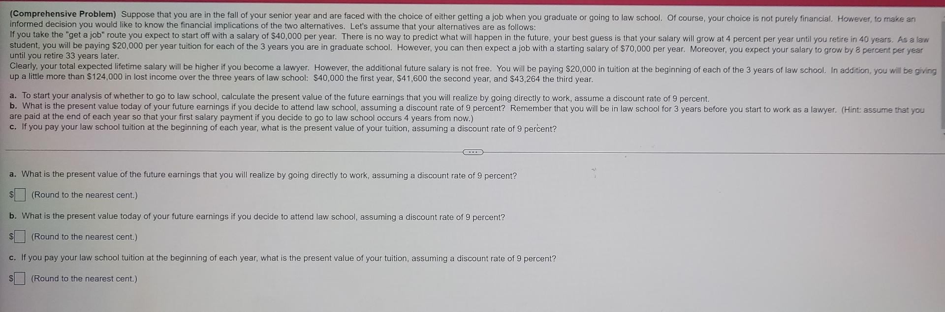 [Solved]: (Comprehensive Problem) Suppose that you