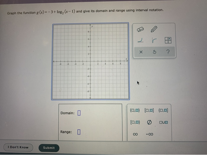 Solved Graph the function g(x)= - 3+ log2 (x-1) and give its | Chegg.com