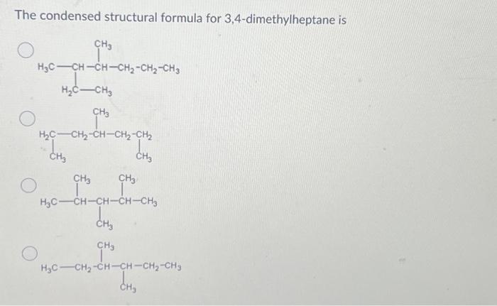 Solved The condensed structural formula for | Chegg.com