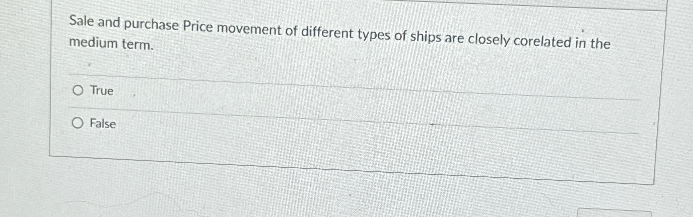 Solved Sale and purchase Price movement of different types | Chegg.com