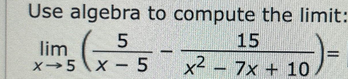 Solved Use algebra to compute the | Chegg.com