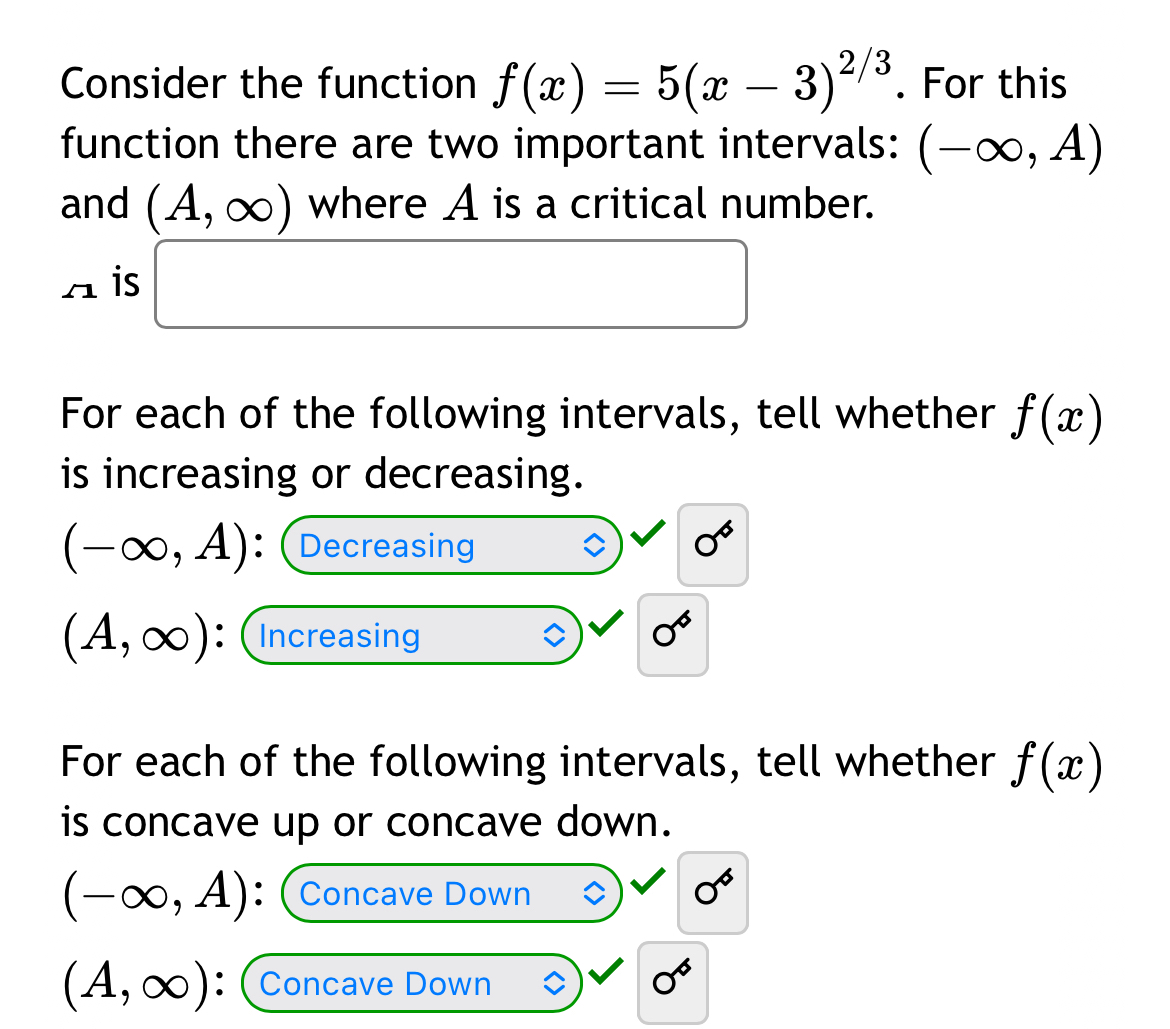 Solved Consider the function f(x)=5(x-3)23. ﻿For this | Chegg.com