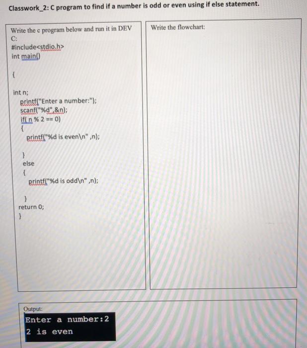 Solved Classwork_1: C program to print the square of a | Chegg.com