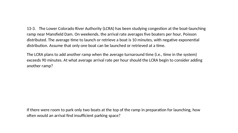 Solved 13-3. ﻿The Lower Colorado River Authority (LCRA) ﻿has | Chegg.com
