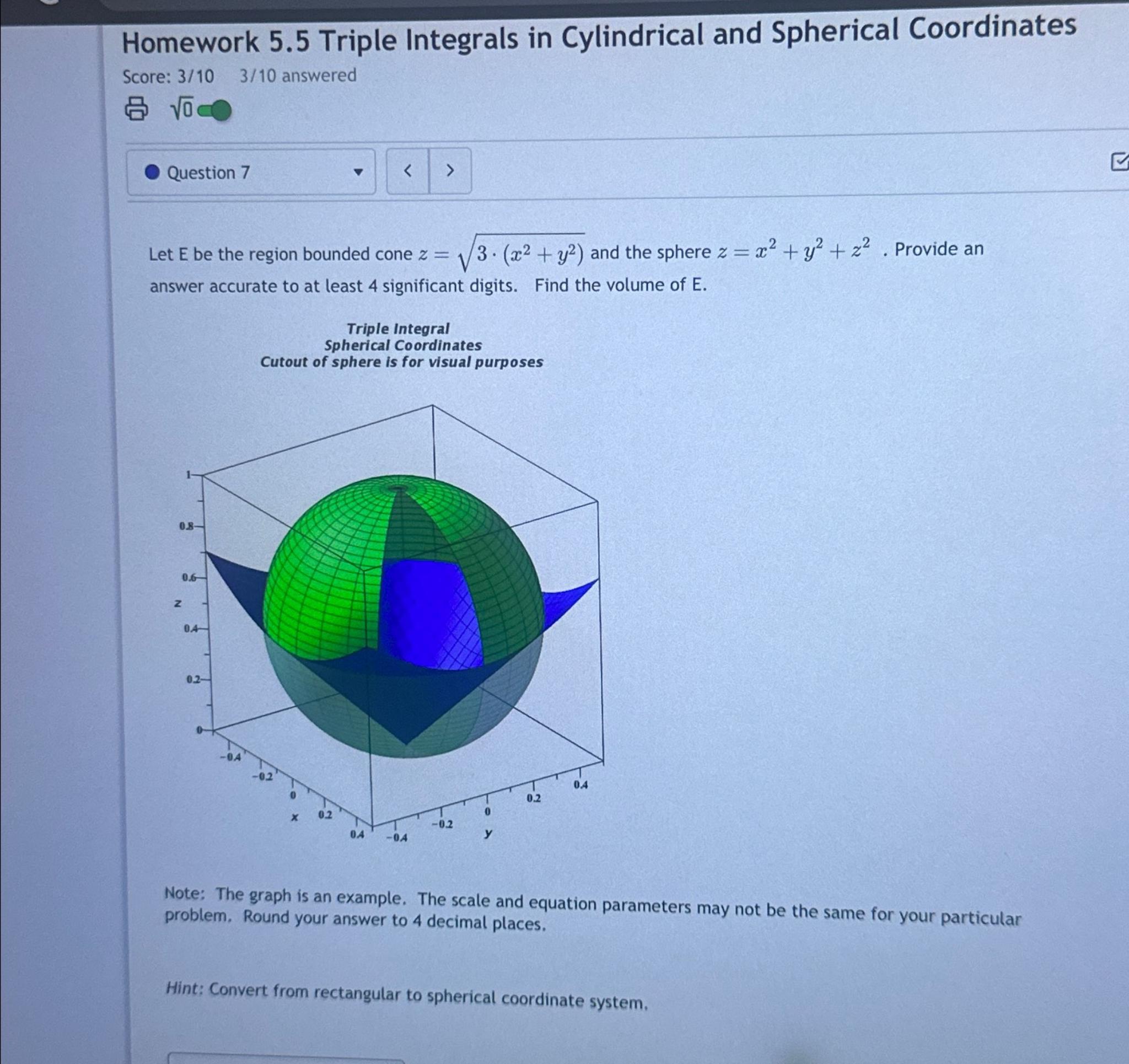 Homework 5.5 ﻿Triple Integrals in Cylindrical and | Chegg.com