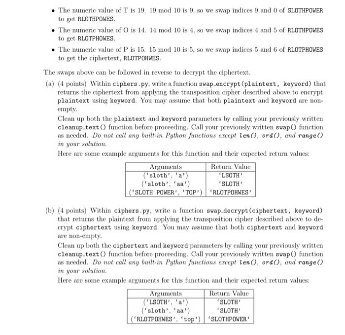 Solved 4. The Caesar cipher is an example of a substitution | Chegg.com
