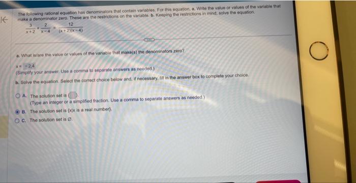 Solved a. What is/are the value or values of the variable | Chegg.com
