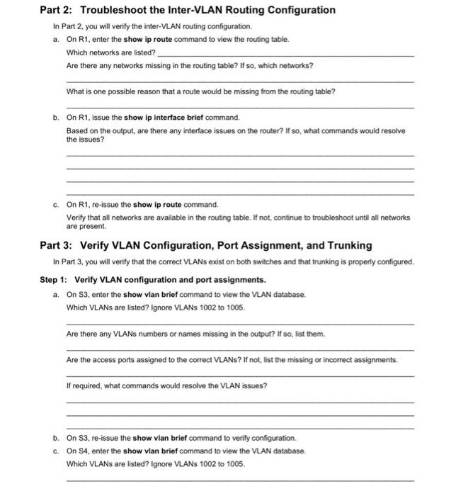 Switch Port Assignment SpecificationsAddressing Table | Chegg.com