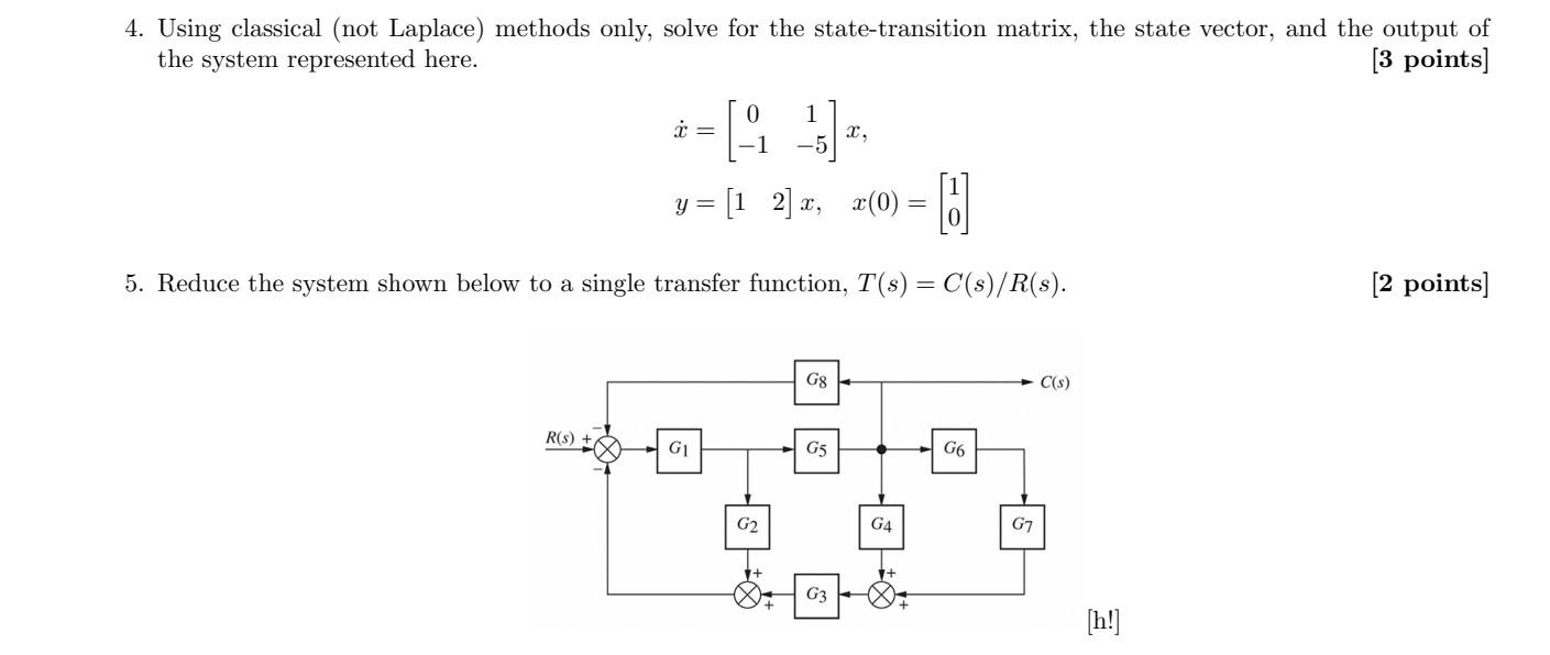 Solved 4. Using classical (not Laplace) methods only, solve | Chegg.com